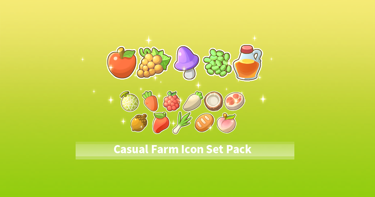 Casual Farm Icon Set Pack | 2D Icons | Unity Asset Store