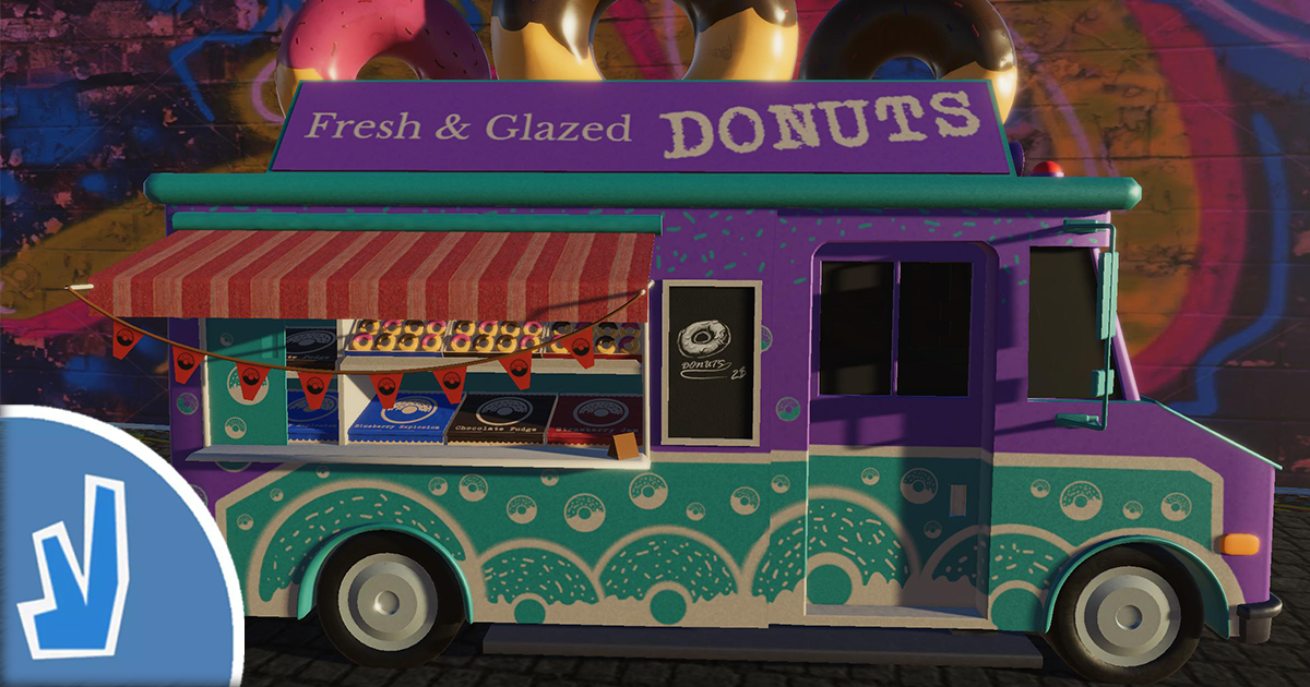 Donut Food Truck (HDRP, URP, Built-in) | 3D Props | Unity Asset Store