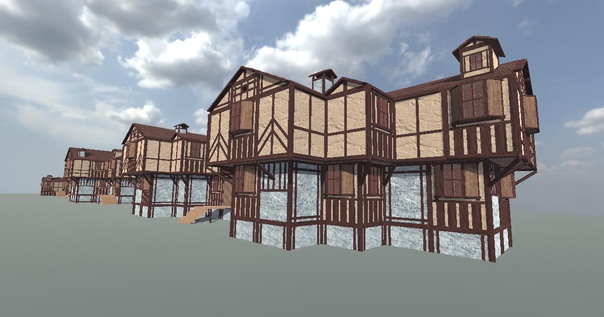 Medieval Houses Part of modular | 3D 도시 | Unity Asset Store