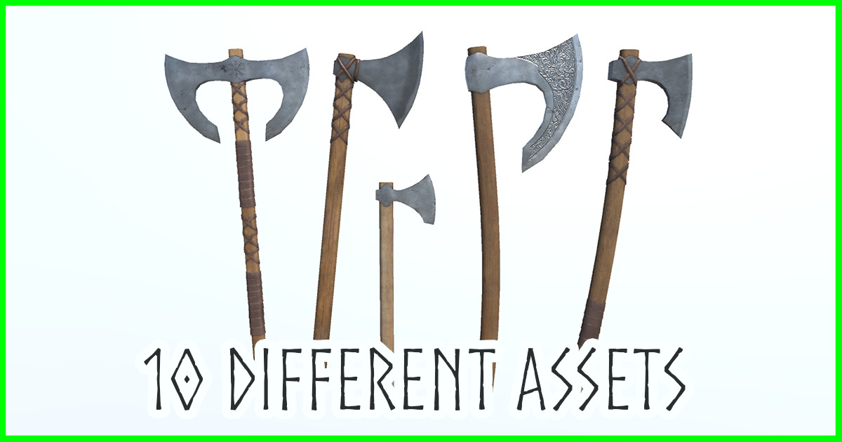 Weapons Series - Axes - Mini Pack | 3D Weapons | Unity Asset Store
