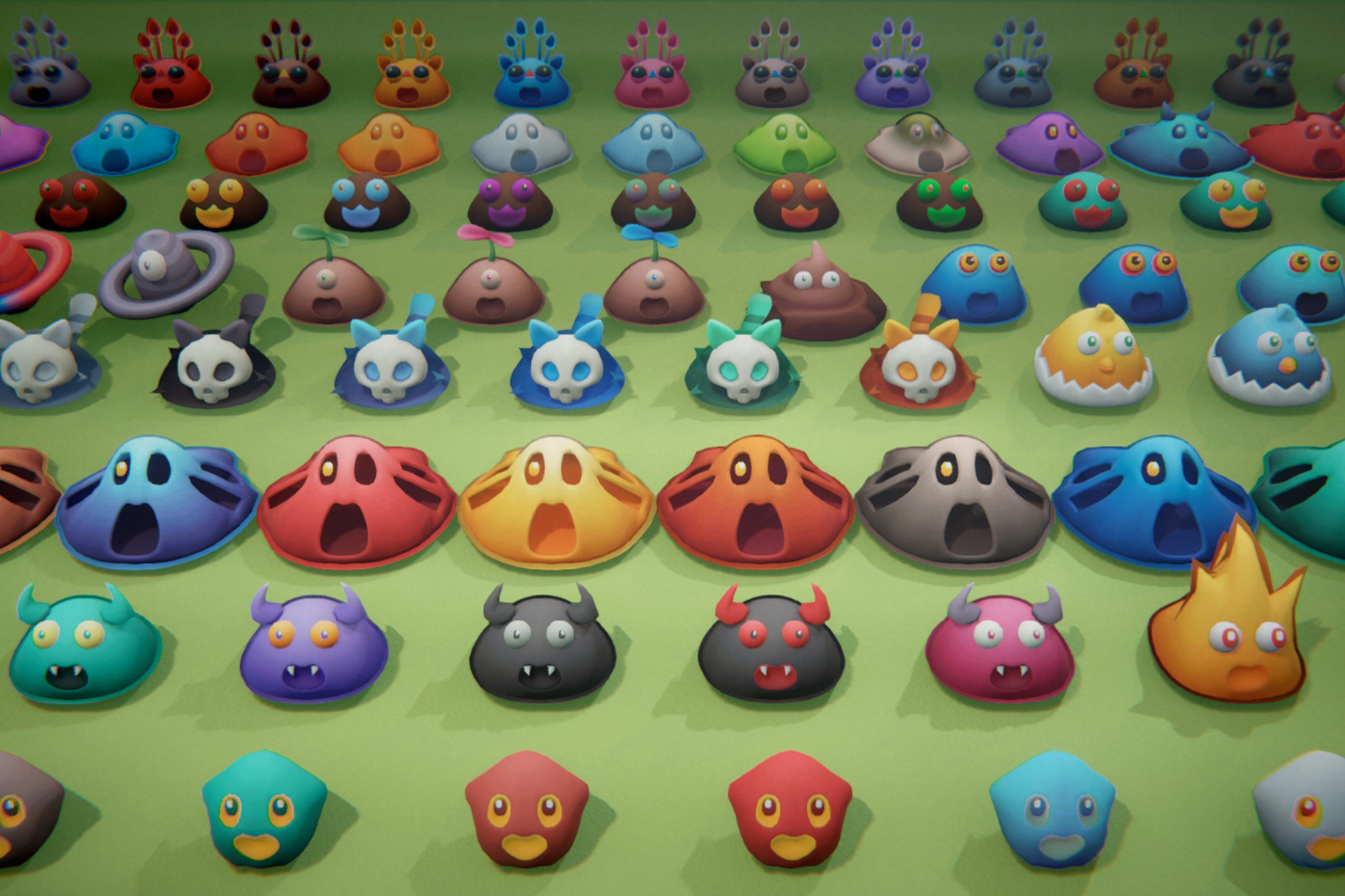 Slime and Creature Companions - 366 Variations | 3D Creatures | Unity ...