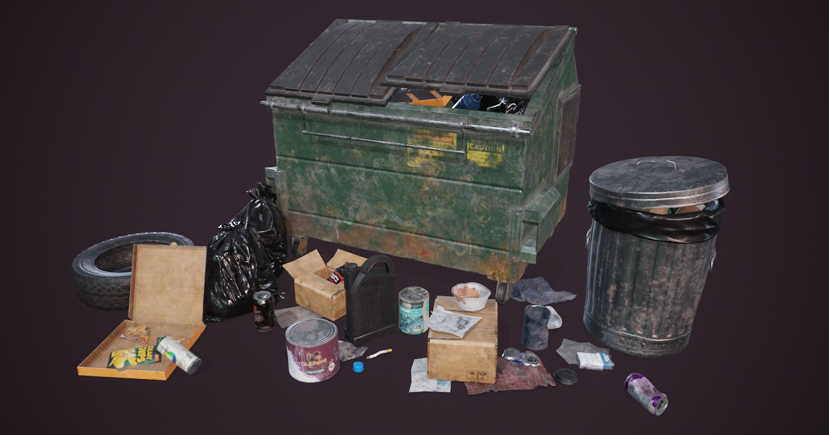 Street Garbage | 3D Props | Unity Asset Store