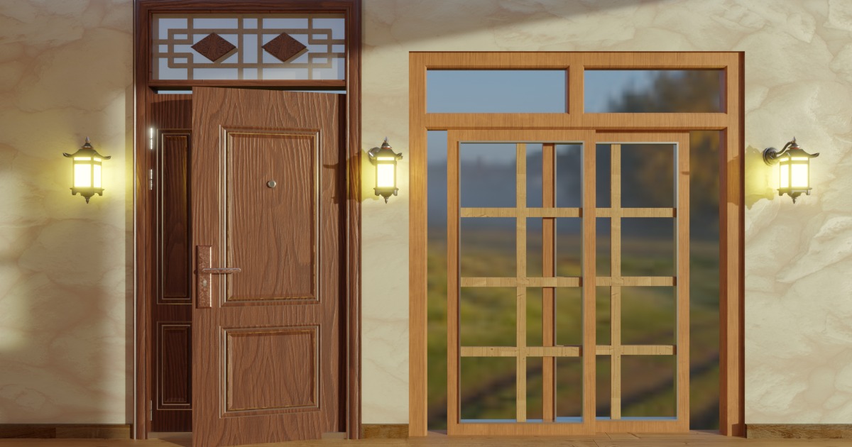 Realistic doors | 3D Furniture | Unity Asset Store