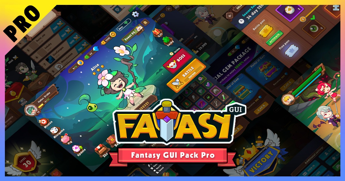 GUI Fantasy - 2D UI Fantasy Pack (+PSD) | 2D GUI | Unity Asset Store