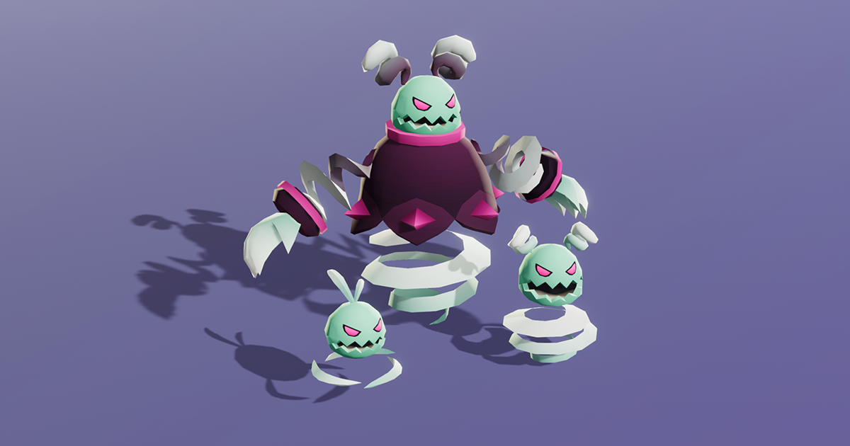 Wind Whirlwind Mage Evolution Pack Cute Series | 3D Creatures | Unity ...