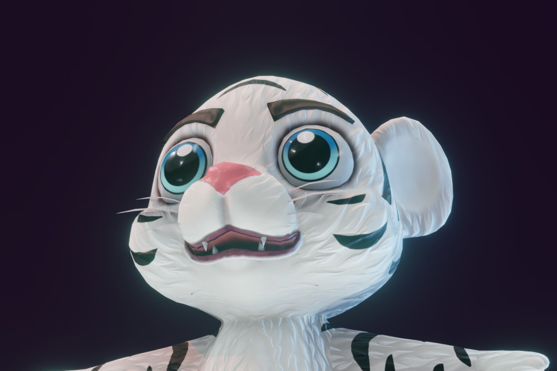 Cartoon White Tiger Rigged 3D Model | Characters | Unity Asset Store