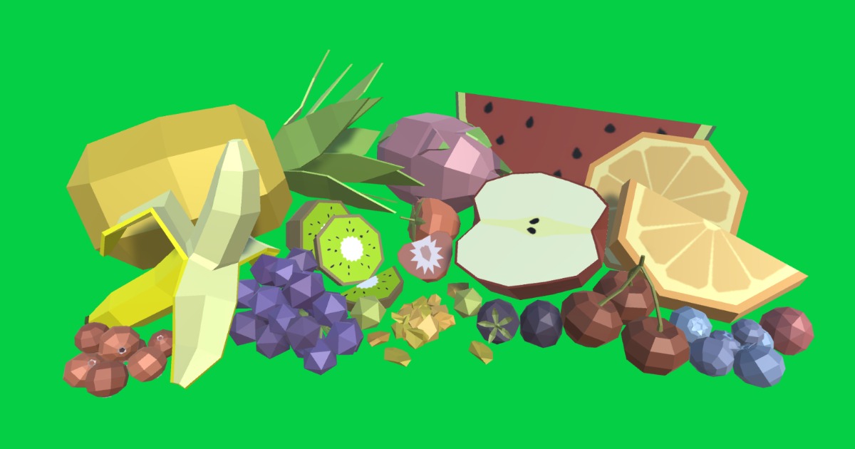 Low Poly Fruits | Model Pack | 3D Food | Unity Asset Store