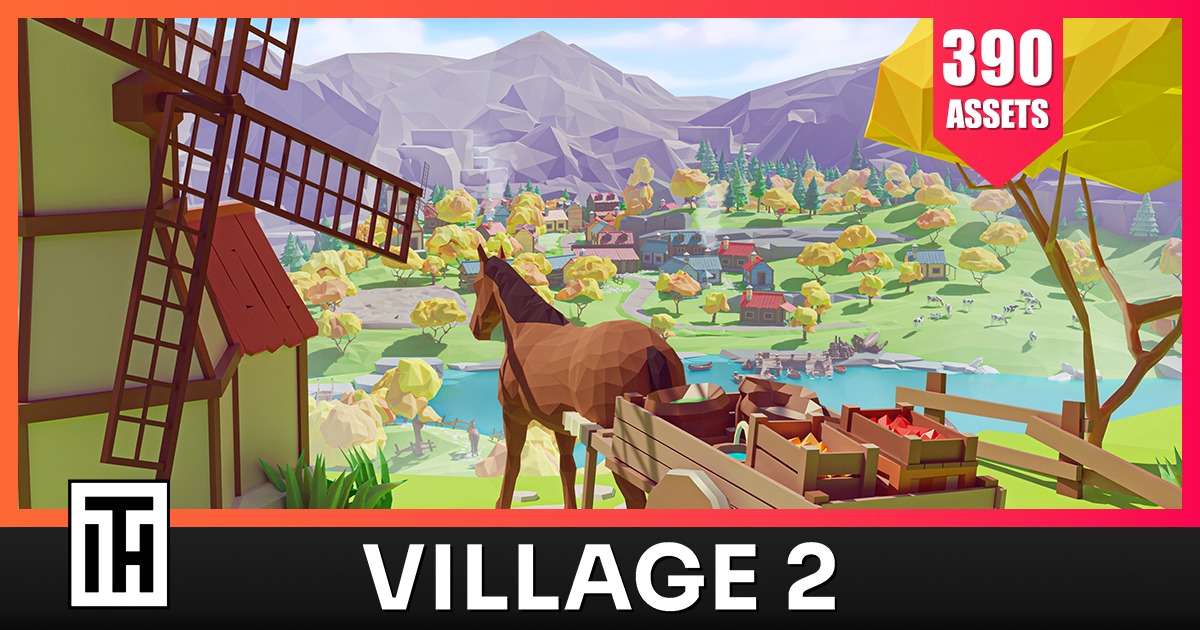 Village 2 - Low Poly 3D Models Pack | 3D Environments | Unity Asset Store