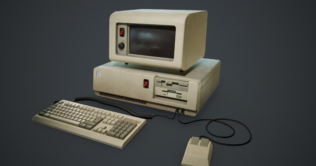 3d Retro Desktop PC PBR 4k | 3D Electronics | Unity Asset Store