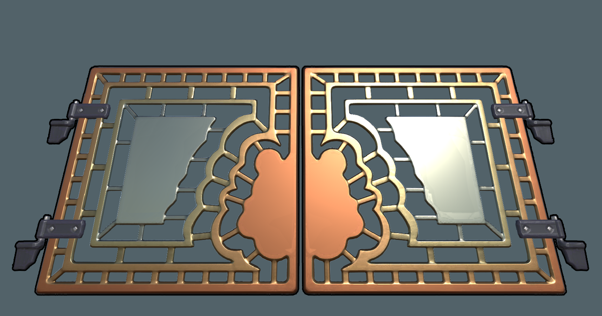 Fancy Gate or Grate with Hinges | 3D 던젼 | Unity Asset Store