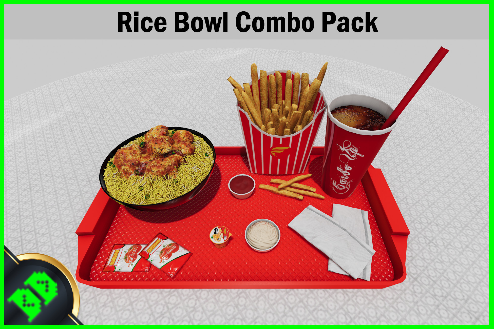 Rice Bowl Combo Pack | 3D Food | Unity Asset Store