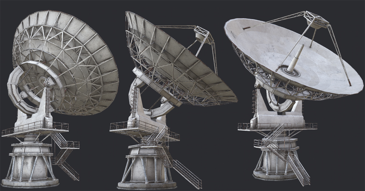 Large Array Telescope PBR | 3D Exterior | Unity Asset Store
