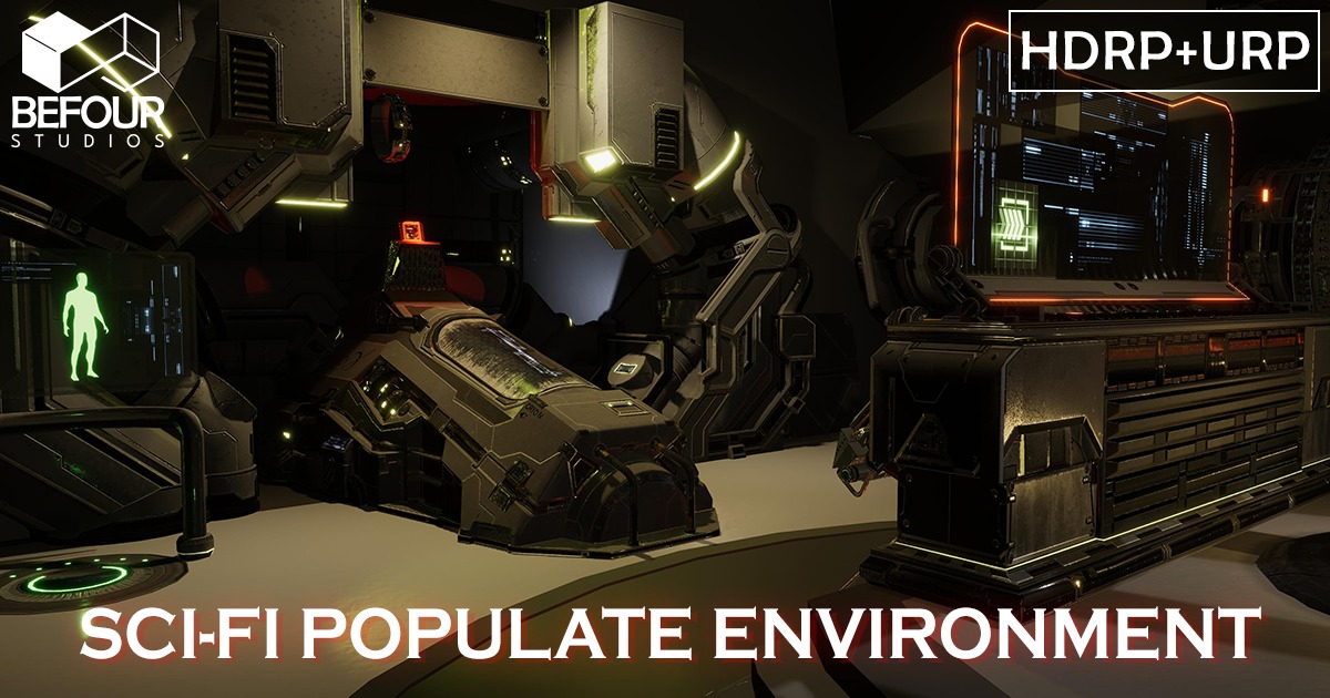 Sci-Fi Populate Environment | 3D Sci-Fi | Unity Asset Store