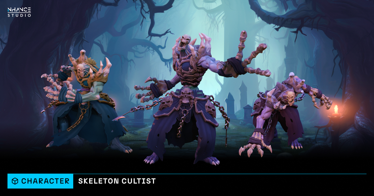 Stylized Fantasy Skeleton Cultist | 3D Characters | Unity Asset Store