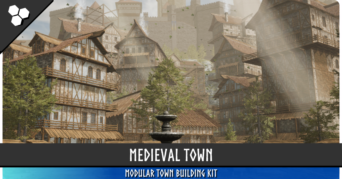 Modular Medieval Town (Medieval Town, Medieval Village) | 3D Fantasy ...