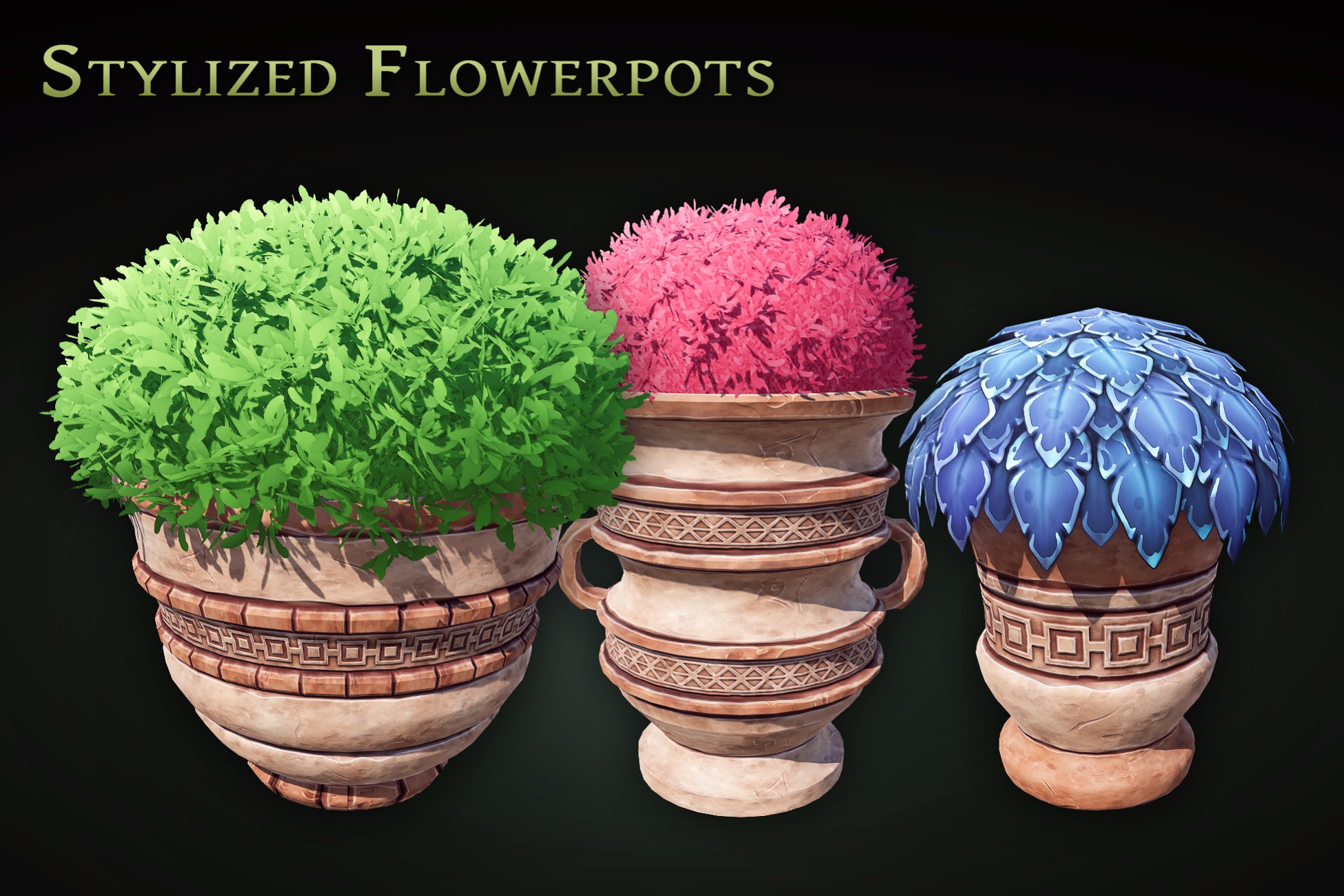 Stylized Flowerpots | 3D Exterior | Unity Asset Store