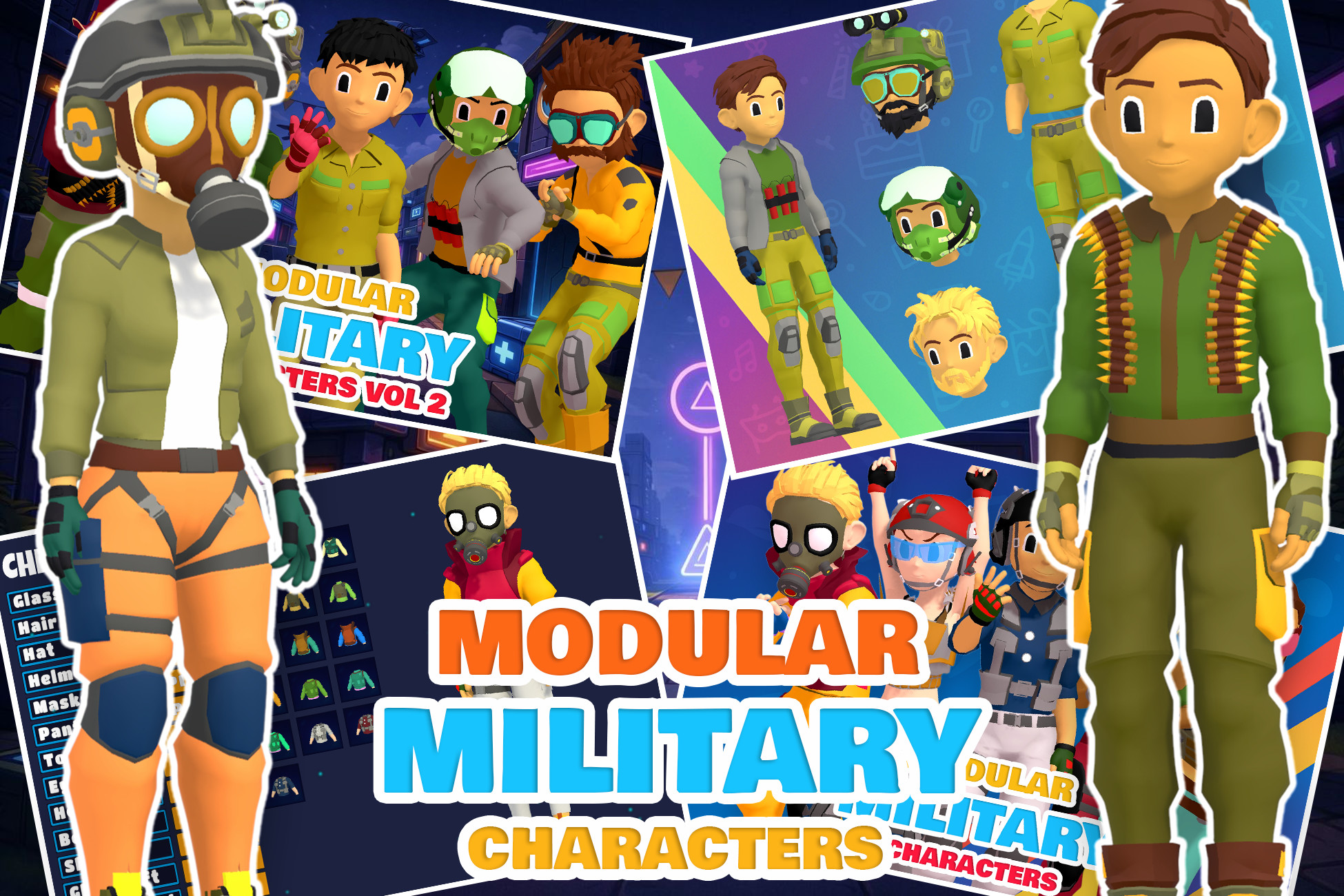 Stylized Military Characters Pack | 3D Humanoids | Unity Asset Store