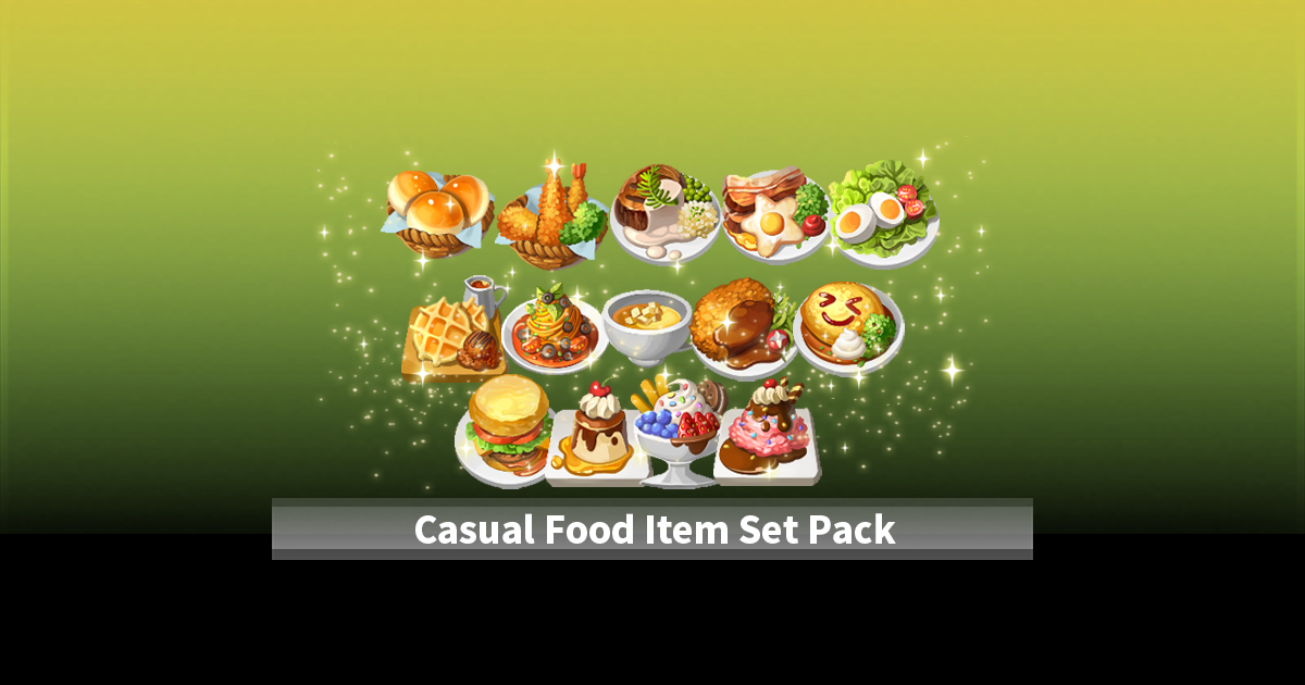 Casual Food Item Set Pack | 2D Icons | Unity Asset Store