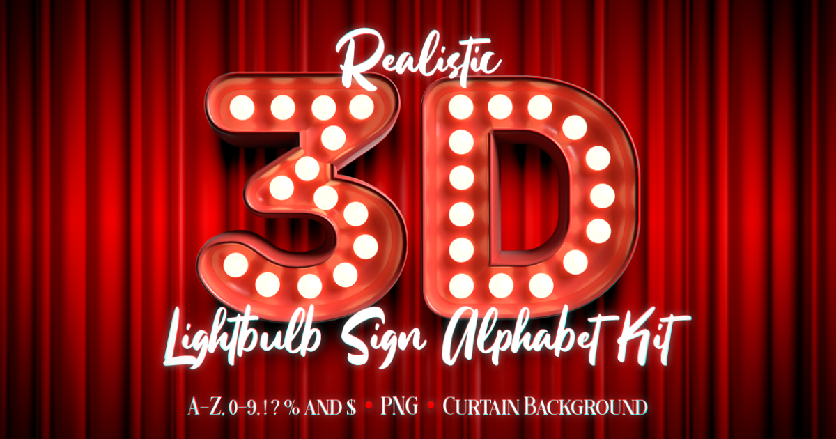 Lightbulb Sign Alphabet Kit | 2D Characters | Unity Asset Store