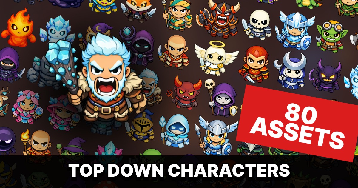 Top Down Fantasy RPG Characters Pack Strategy MOBA Tower Defense | 2D ...