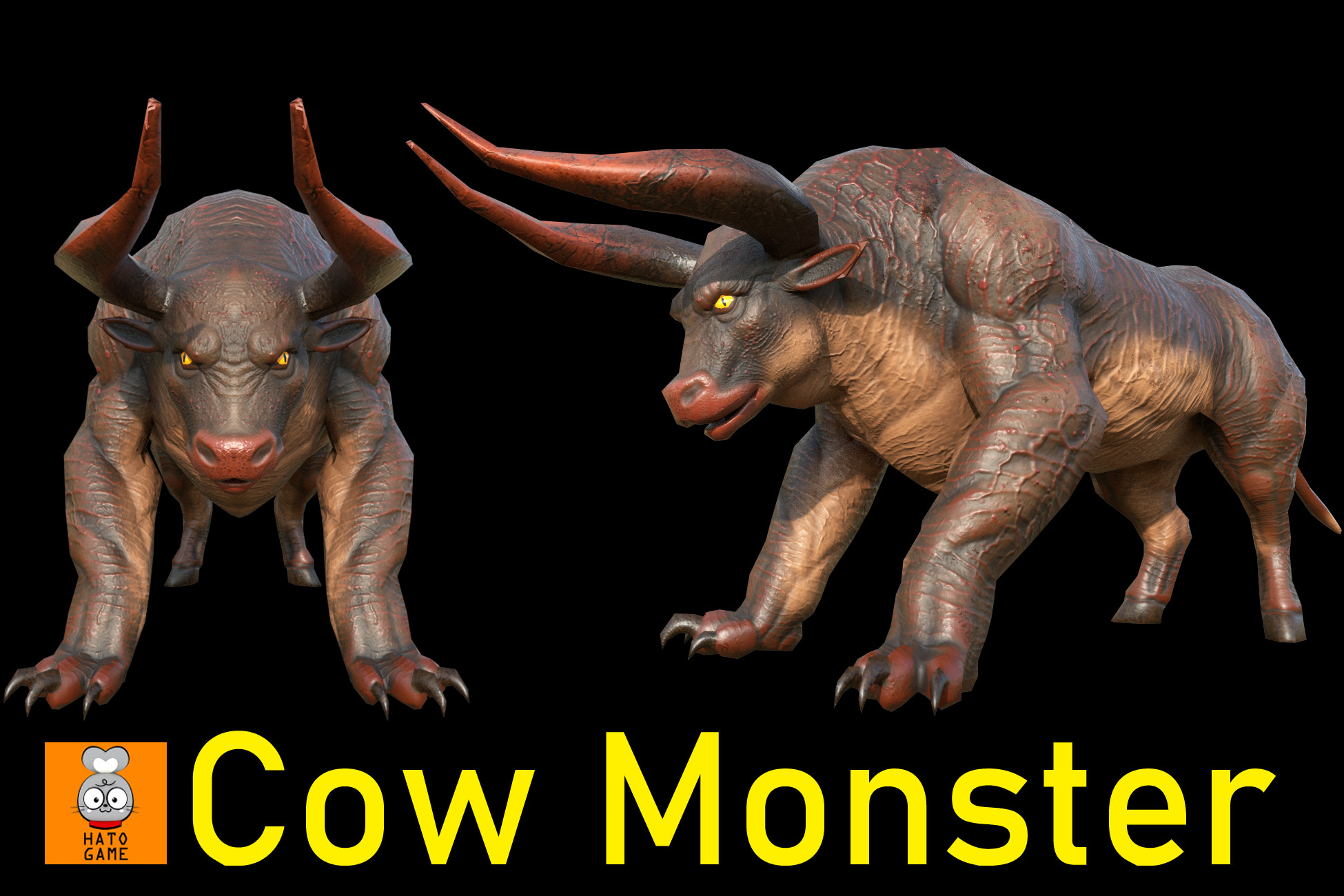 Monter: Cow | 3D Creatures | Unity Asset Store