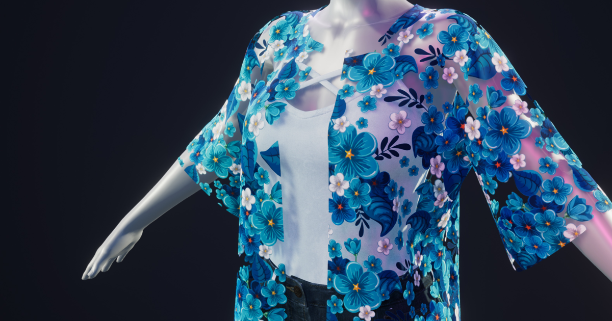Casual Springtime Outfit Female from Tafi | 3D Clothing | Unity Asset Store