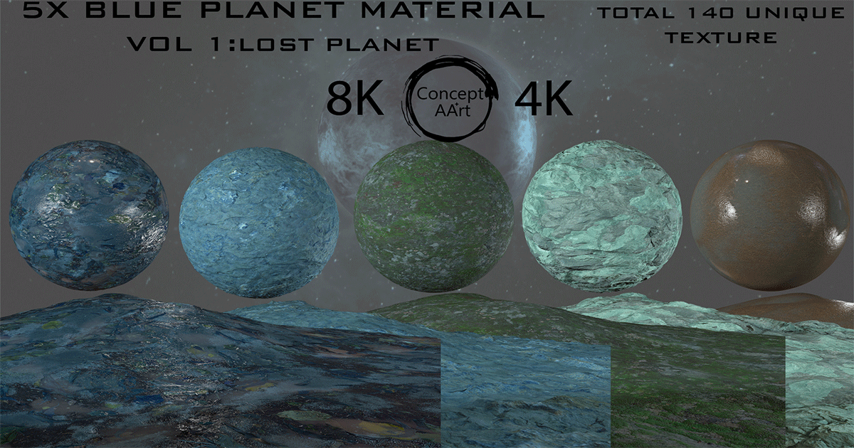 BLUE PLANET VOL1:LOST PLANET | 2D Textures & Materials | Unity Asset Store