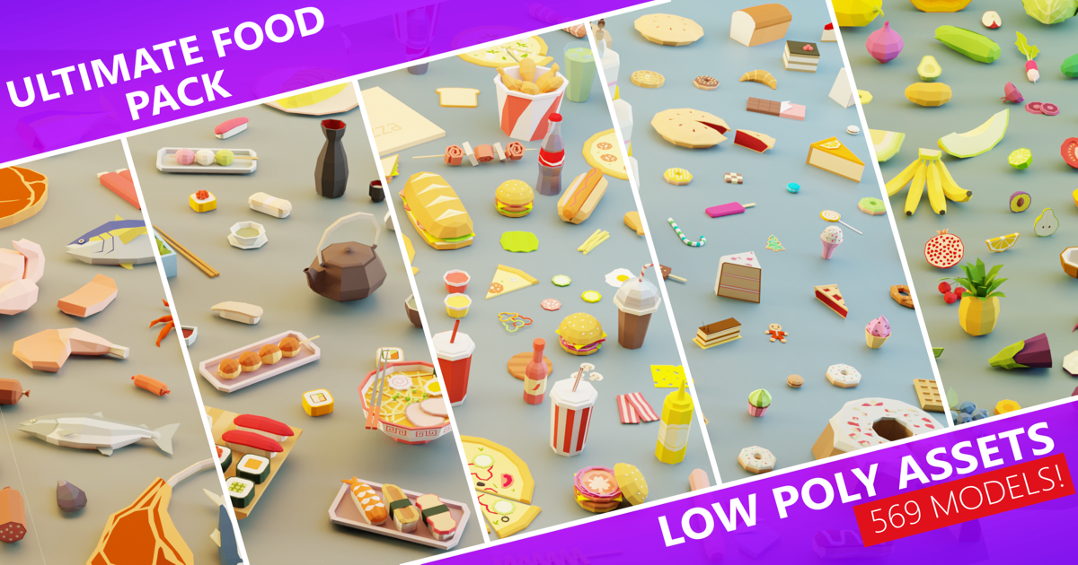 Food Pack | Ultimate Food Pack Collection | 3D Food | Unity Asset Store