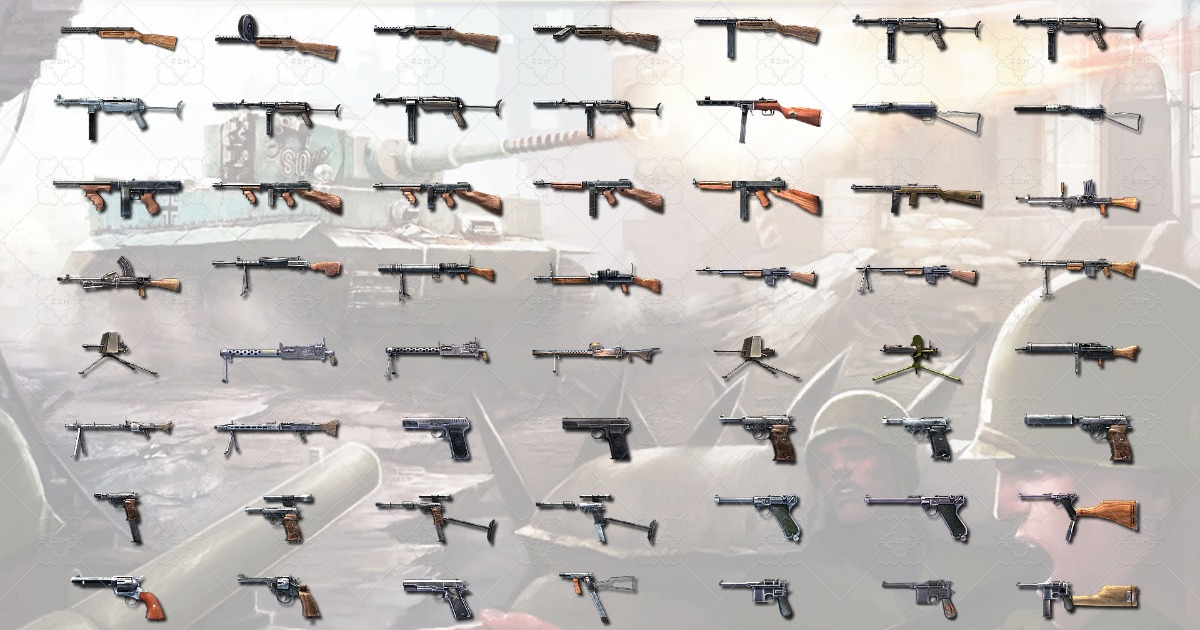 WW2 ICONS: Weapon & item | 2D Icons | Unity Asset Store