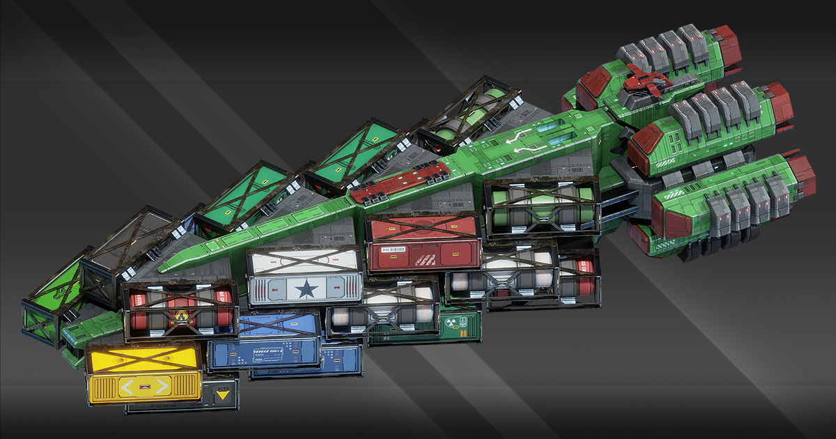 Spaceship CFS56 Heavy Freighter | 3D Space | Unity Asset Store