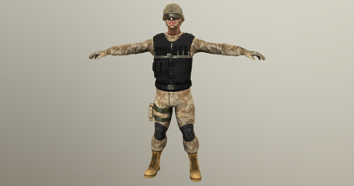 Male Soldier - Humanoid Rigged and Animated | Characters | Unity Asset ...