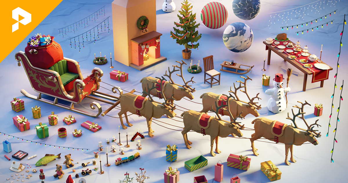Poly Christmas | 3D Props | Unity Asset Store