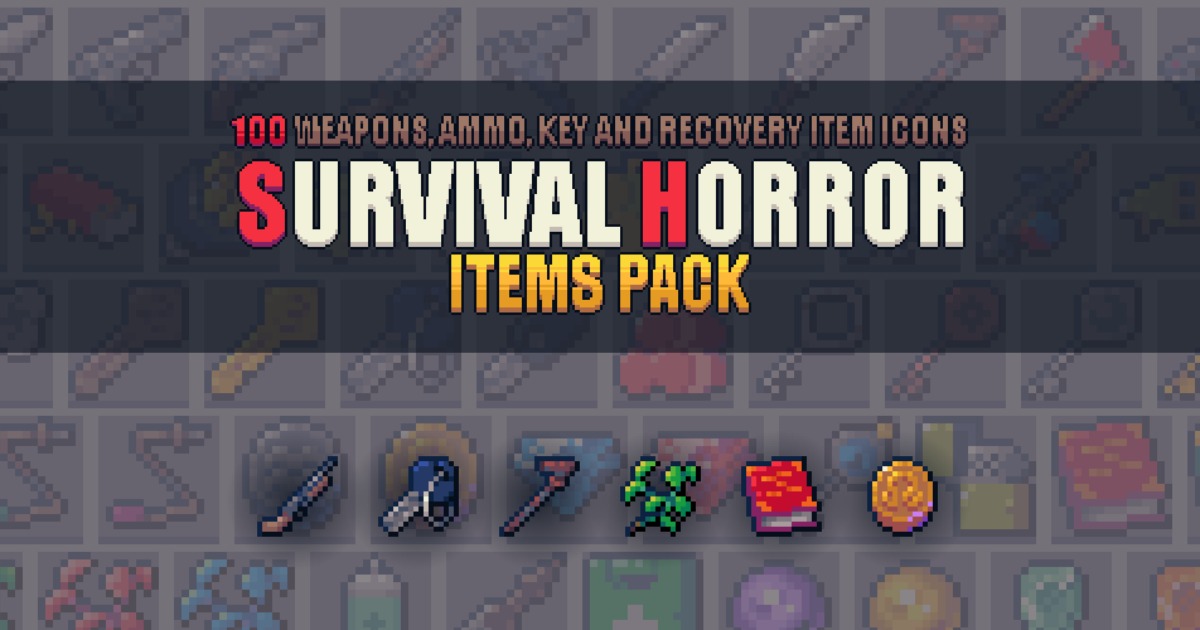 Survival Horror Items Pack | 2D Icons | Unity Asset Store