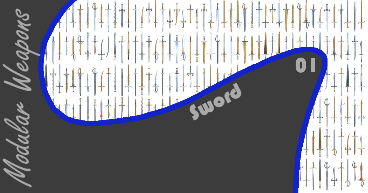 Modular Weapons - Sword - 01 | 3D 무기 | Unity Asset Store