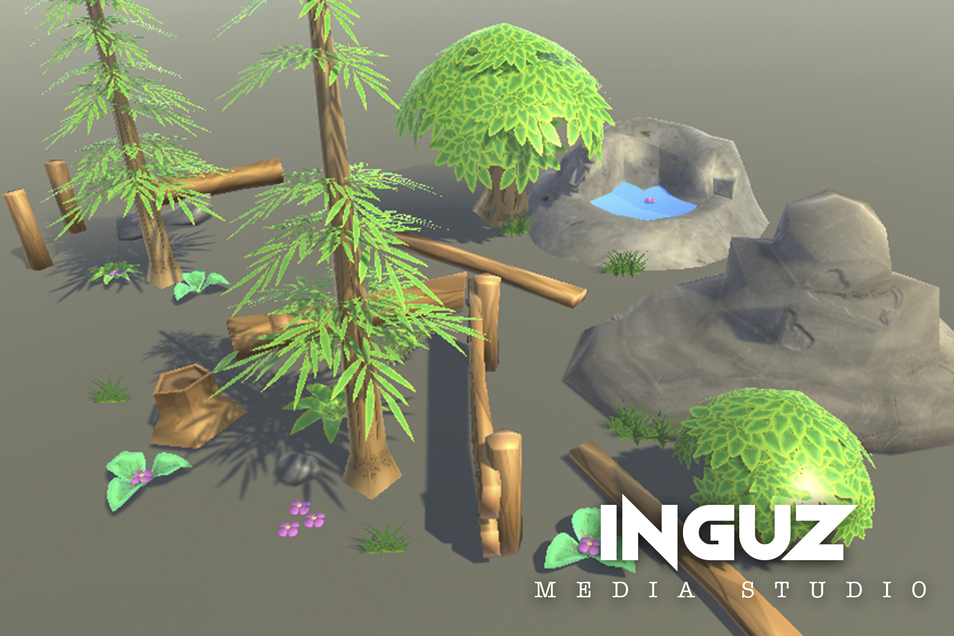 The Fundamental Lowpoly Forest Cartoon PROPS | 3D Props | Unity Asset Store