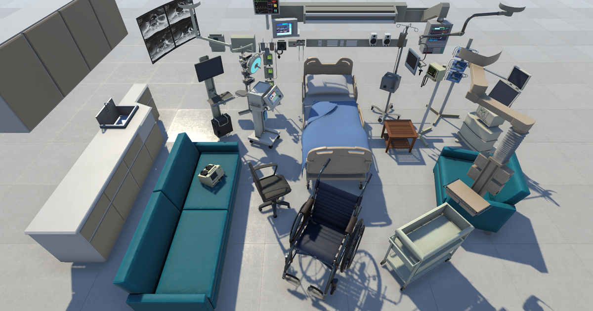 Hospital Room Props | 3D Environments | Unity Asset Store