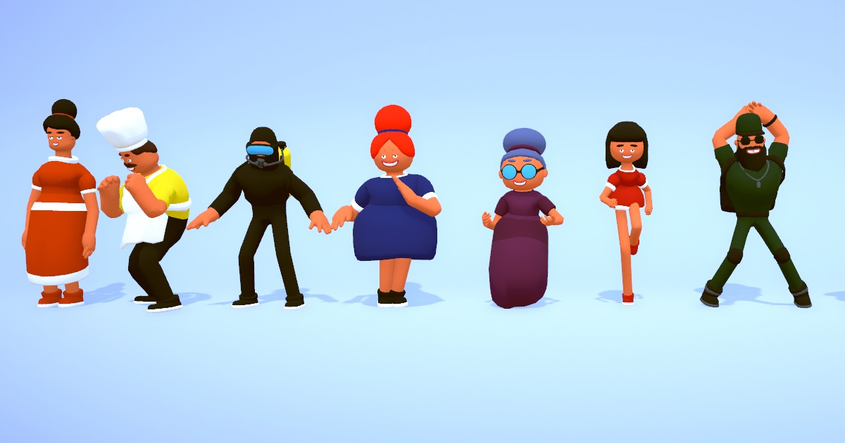 3D Stylized Characters Pack 9 | 3D Humanoids | Unity Asset Store