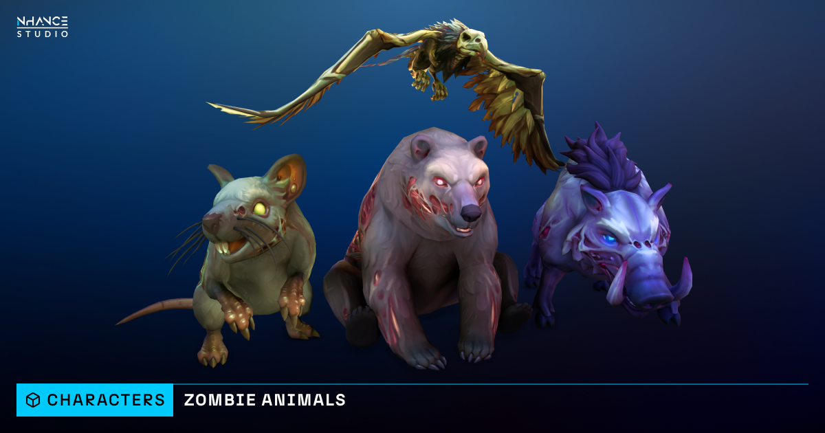 Stylized Fantasy Zombie Animals | 3D Creatures | Unity Asset Store