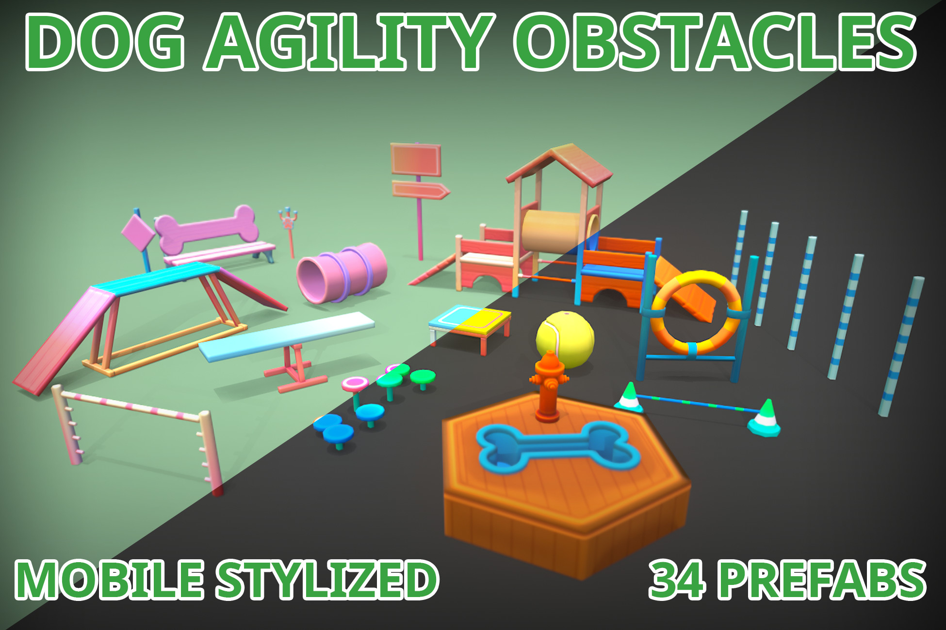 Stylized Dog Agility Park | 3D Props | Unity Asset Store