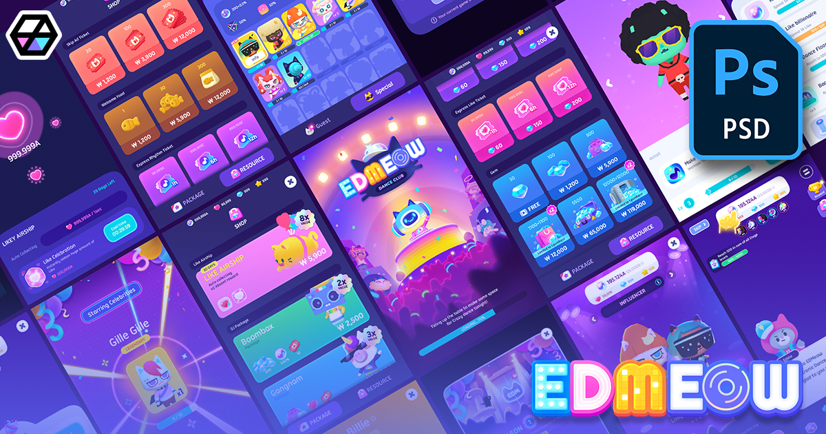 GUI - Neon2(+PSD) | 2D GUI | Unity Asset Store