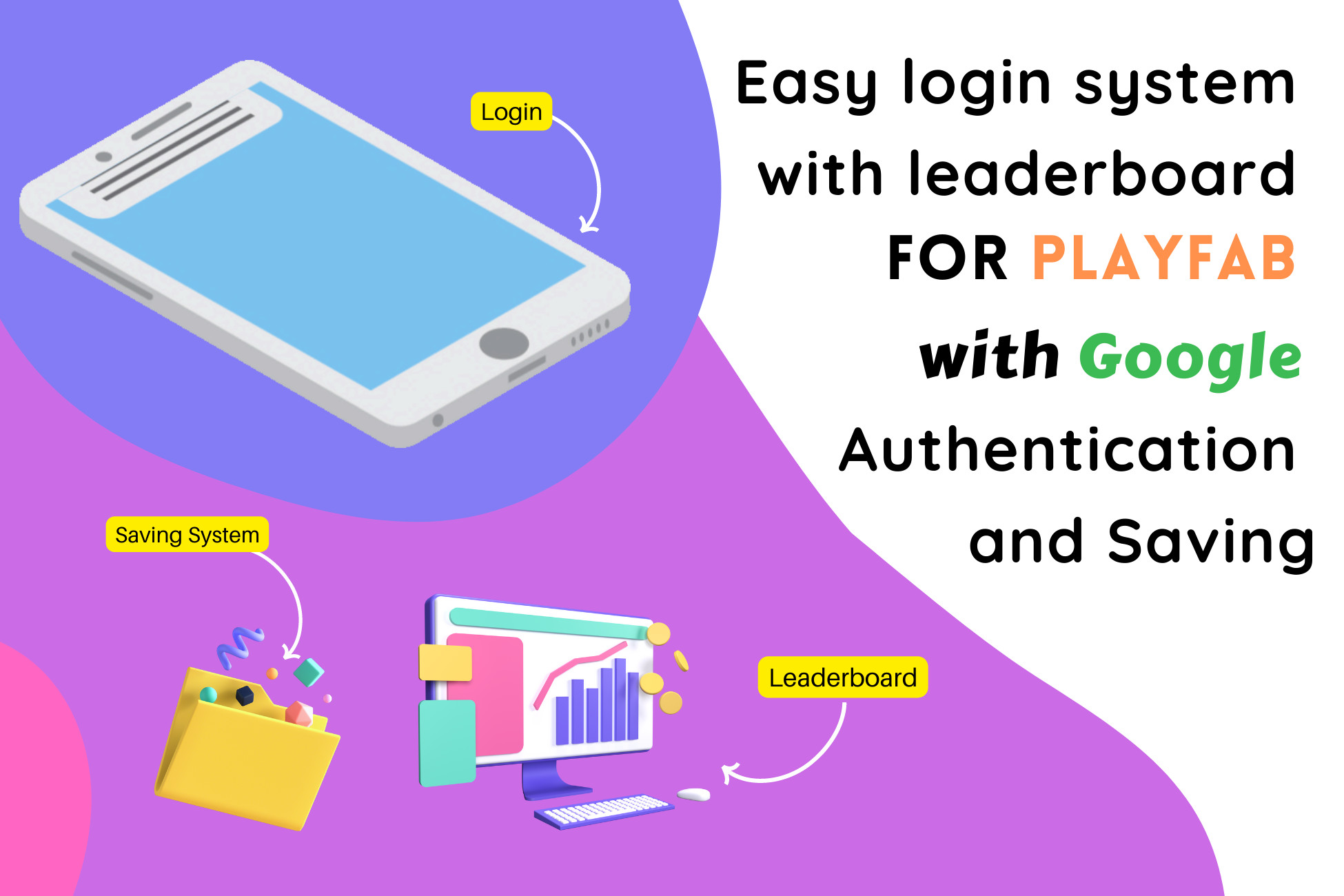 Easy login system with leaderboard for PlayFab with Google Saving and ...