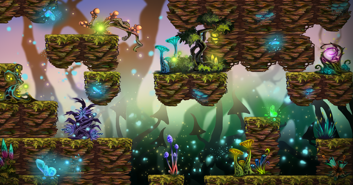 Fantasy Forest Environment – 2D Hand-Painted Tileset & Props | 2D Tiles ...