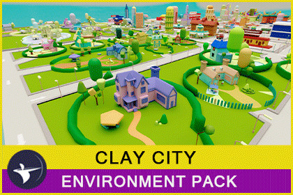Clay City - LowPoly Cartoon Stylized Environment Pack Built-in+URP ...