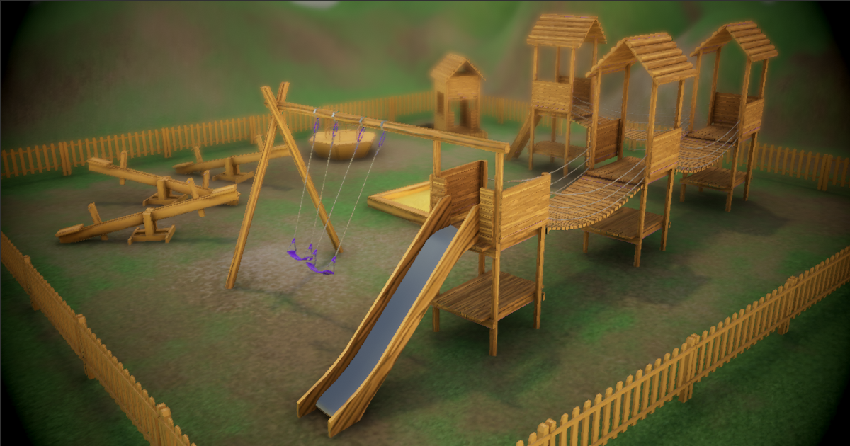 Wooden Kids Park | 3D Exterior | Unity Asset Store