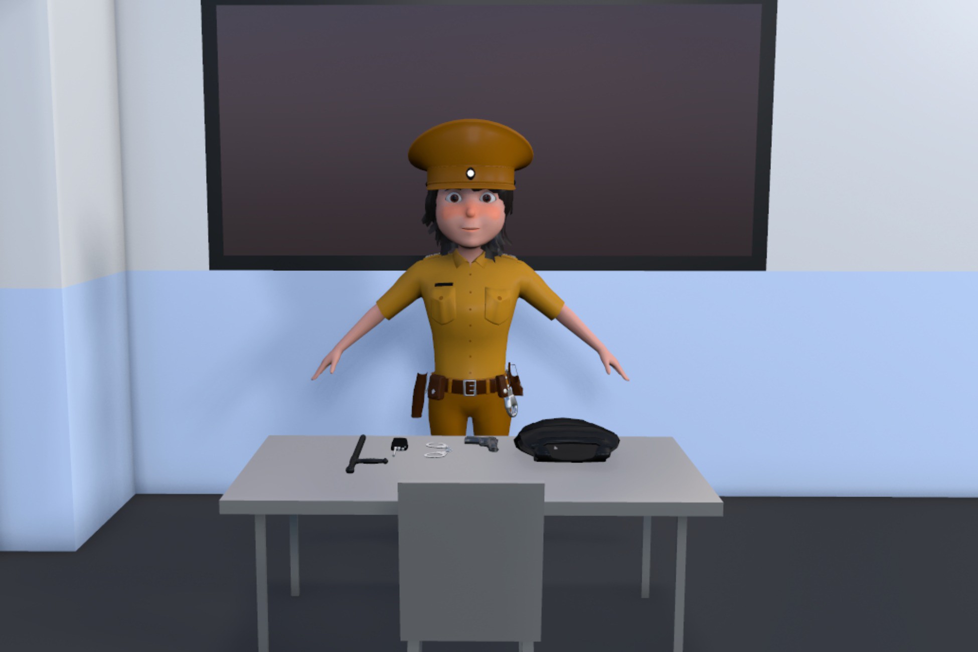 Low Poly Community Helper Police(Female) | 3D Characters | Unity Asset ...