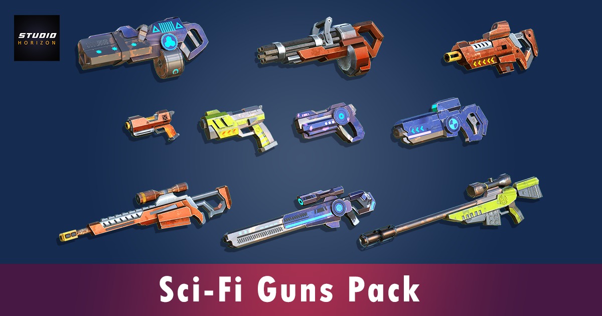Scifi Guns - Futuristic Weapons Pack | 3D Weapons | Unity Asset Store