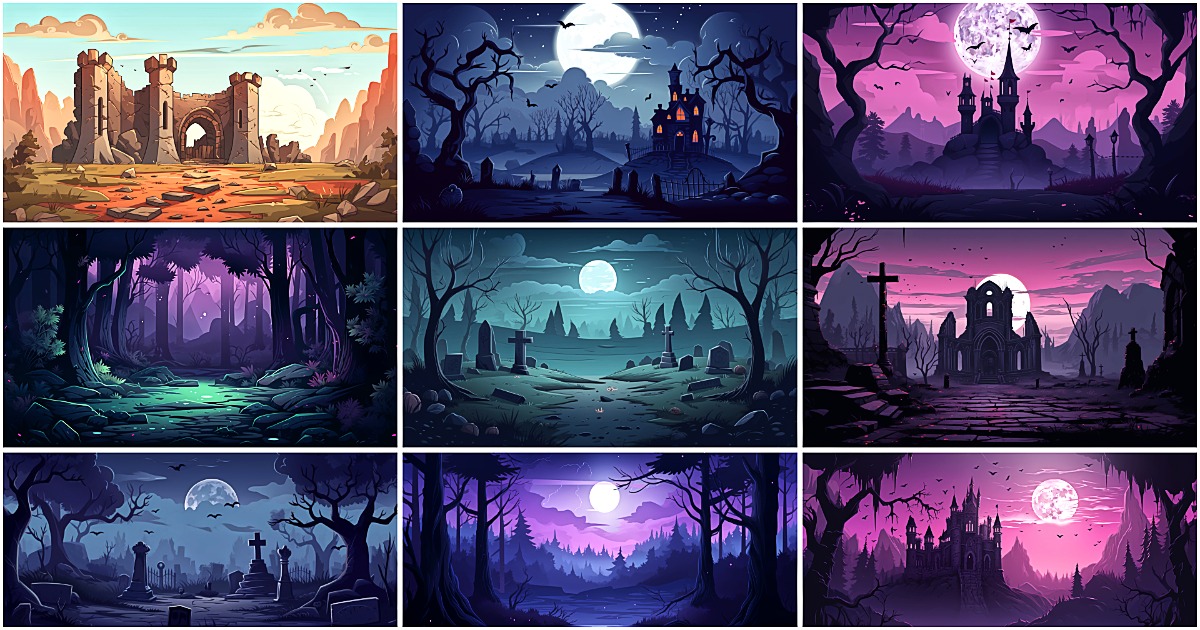 BACKGROUND - Simple Gothic 1 | 2D Environments | Unity Asset Store
