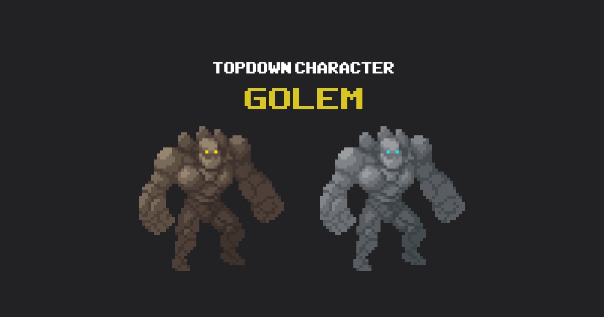 Golem - Top Down Pixel Art Characters | 2D Characters | Unity Asset Store