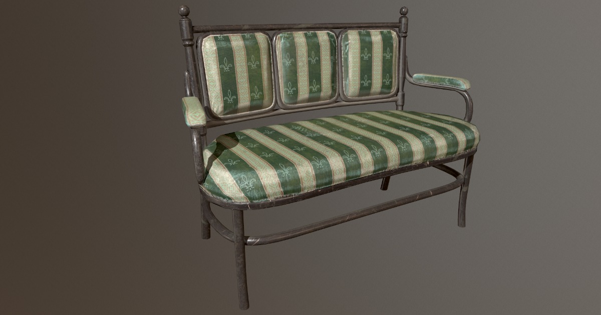 Vintage couch | 3D Furniture | Unity Asset Store