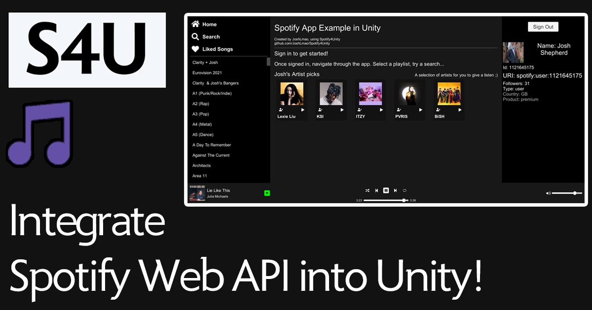 S4U - Automatic Spotify Integration | Integration | Unity Asset Store